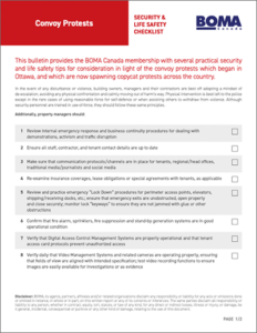 Convoy Protests – Security and Life Safety Checklist – BOMA Canada ...