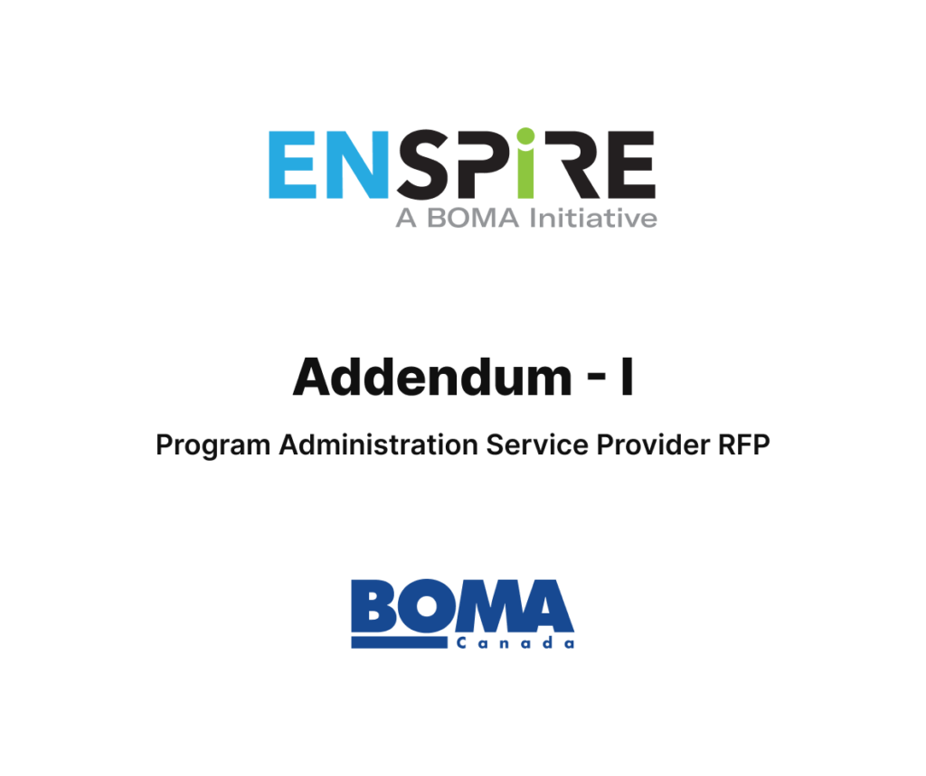BOMA Enspire (formally Deep Retrofit Challenge) Program Administration ...